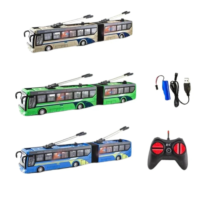 Remote Control City Bus Model Rechargeable With Light Toy For Kids At ...