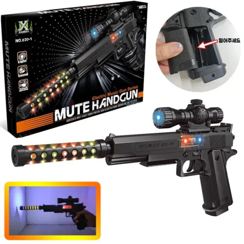Electric Mute Hand Gun With Light & Sound Toy For Kids At Best Price In ...