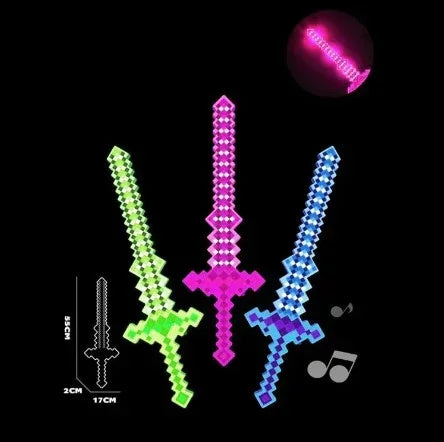 Minecraft 11 Lights IC Pixel Grid Sword – Toygenix.pk