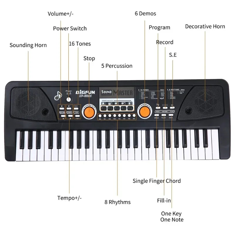 Bigfun 40 Keys Electronic Keyboard With Mic For Kids Price In Pakistan ...