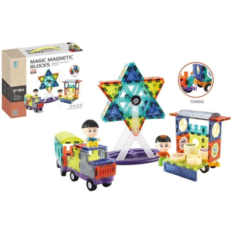 Magic Magnetic Blocks 100pcs Set Creative Building & STEM Learning ...