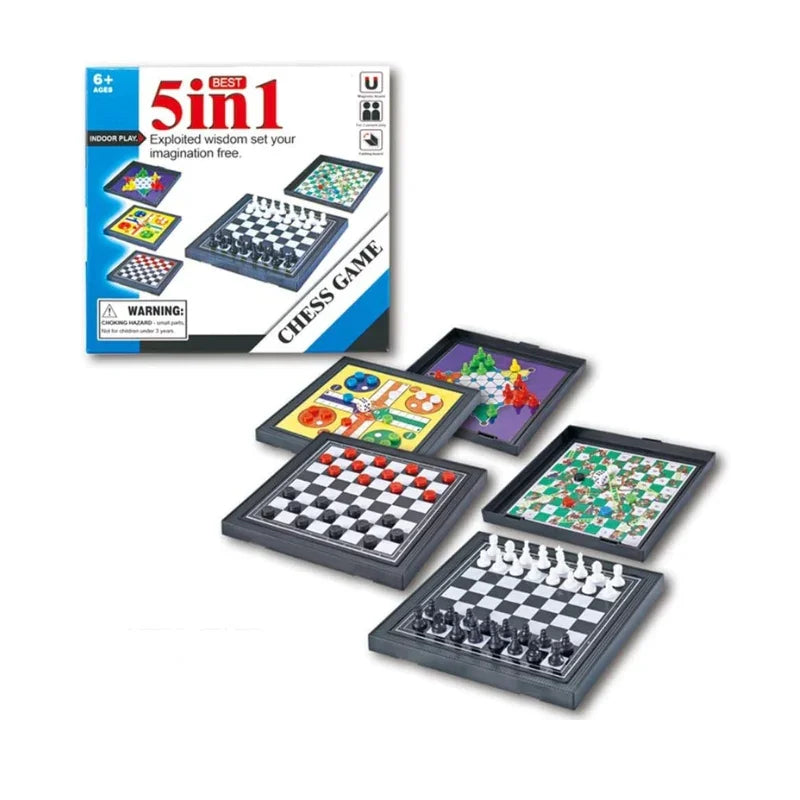 5 in 1 Chess Board Games For Kids Price In Pakistan | Toygenix.com.pk – Toygenix.pk